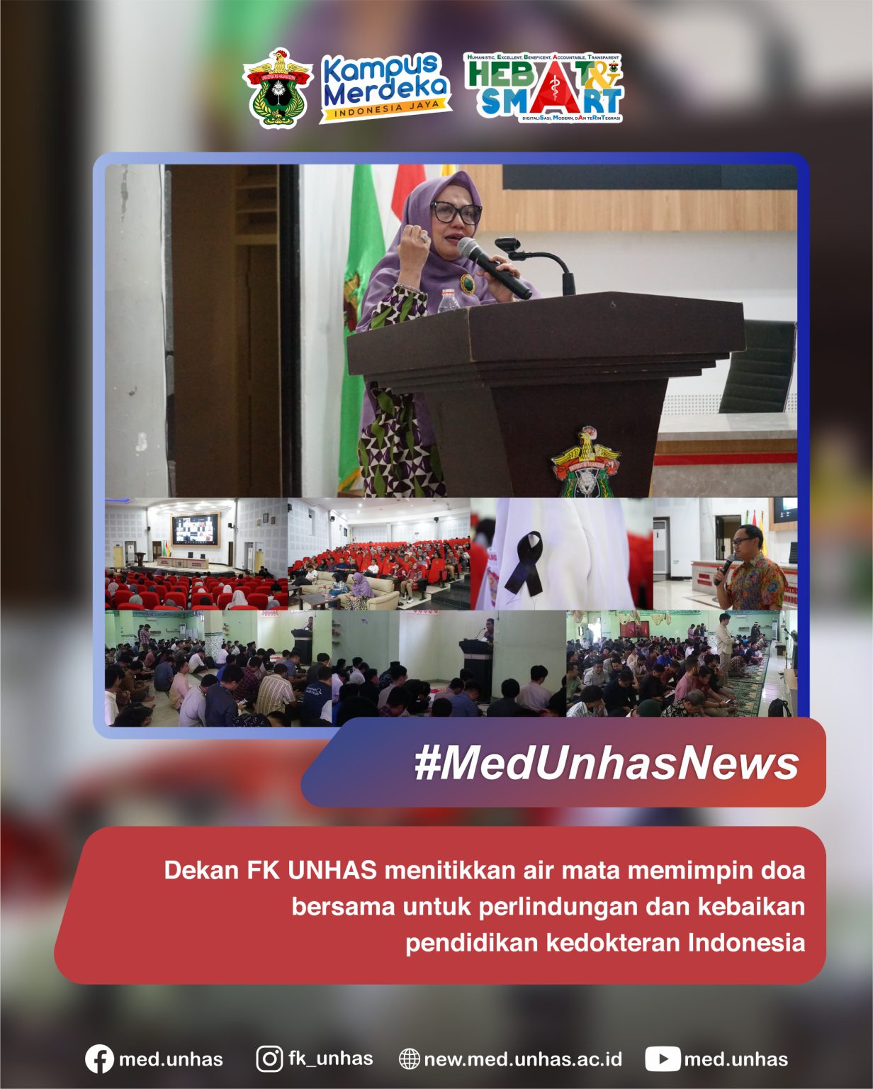 Dekan FK UNHAS menitikkan air mata memimpin doa bersama untuk ...